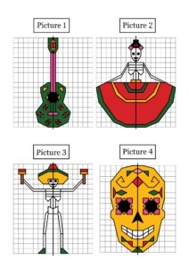 BUNDLE El Día De Los Muertos Grade 5 Symmetry and Math Mystery Pictures ...