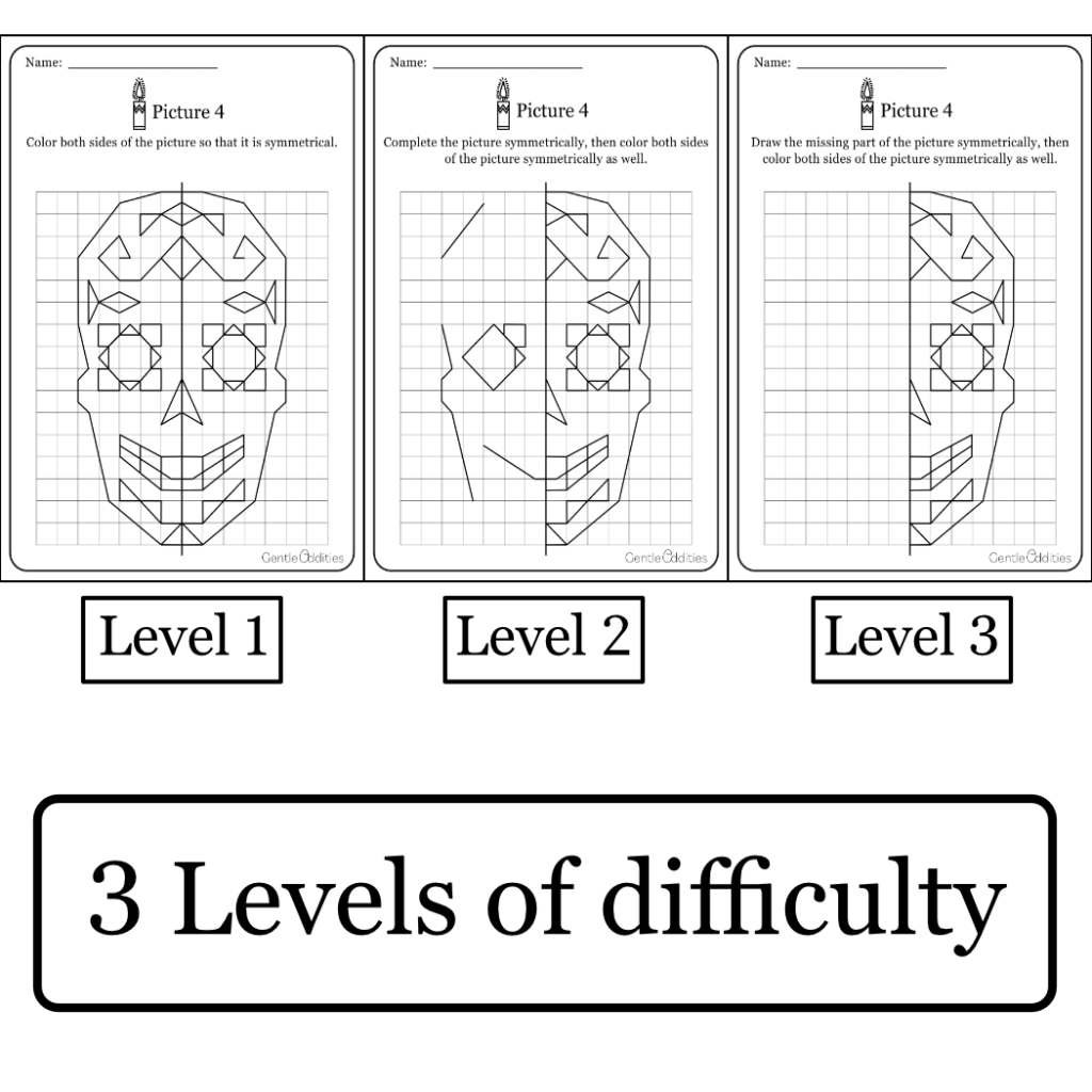 BUNDLE El Día De Los Muertos Grade 5 Symmetry and Math Mystery Pictures ...