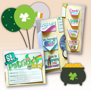 St. Patrick's Day Lapbook with Reading Comprehension Worksheets | Made ...