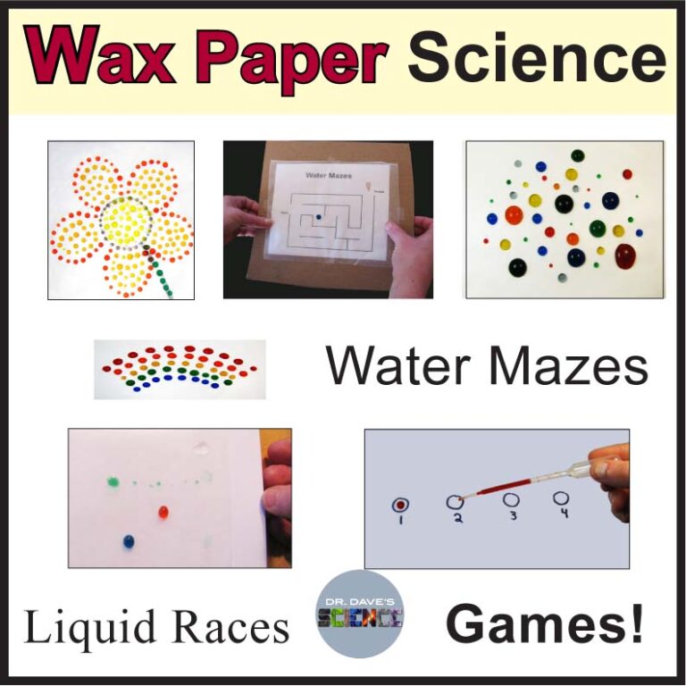 Wax Paper and Water Science Activity Kindergarten First Grade Primary ...