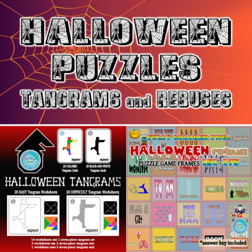 Halloween Puzzles: Tangrams and Rebuses | Made By Teachers