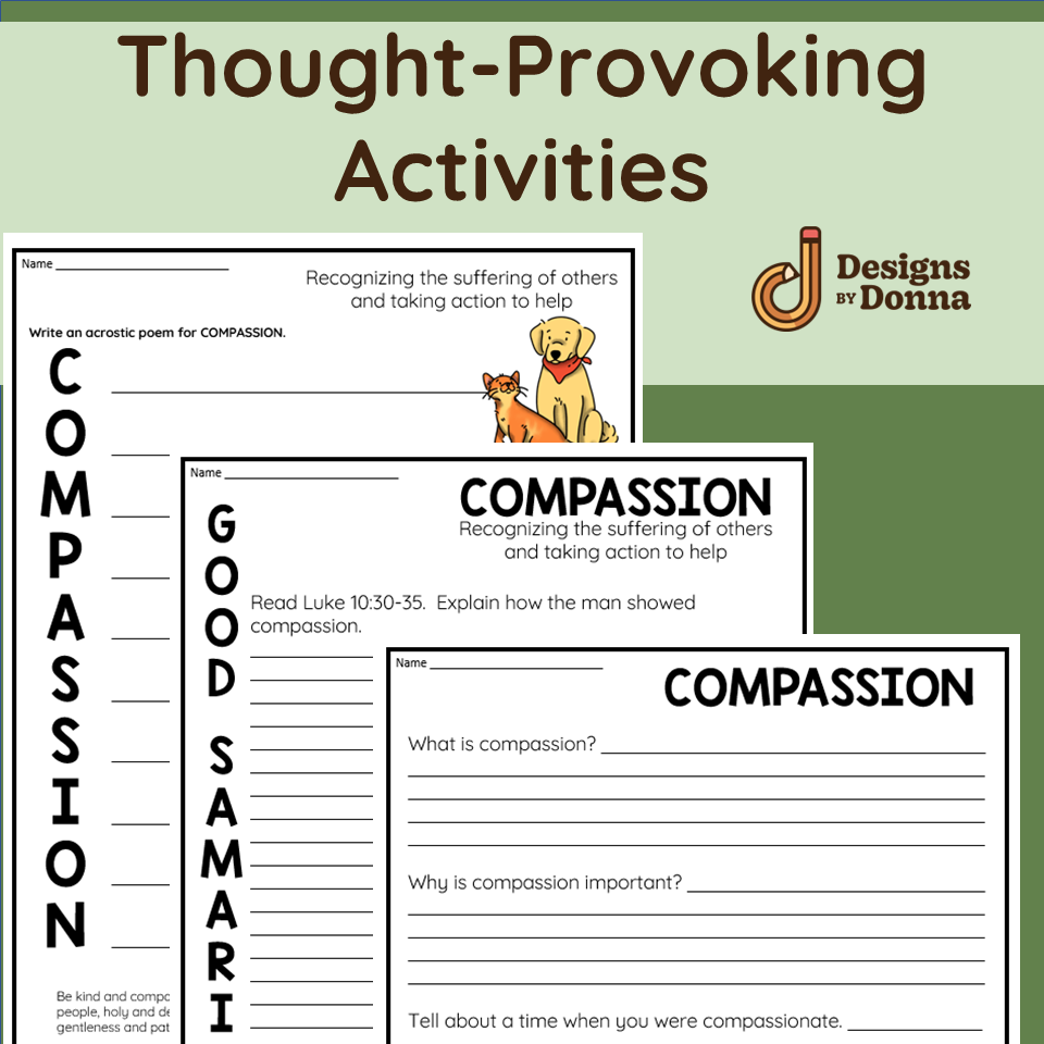 Compassion - Christian Character Trait Packet | Made By Teachers