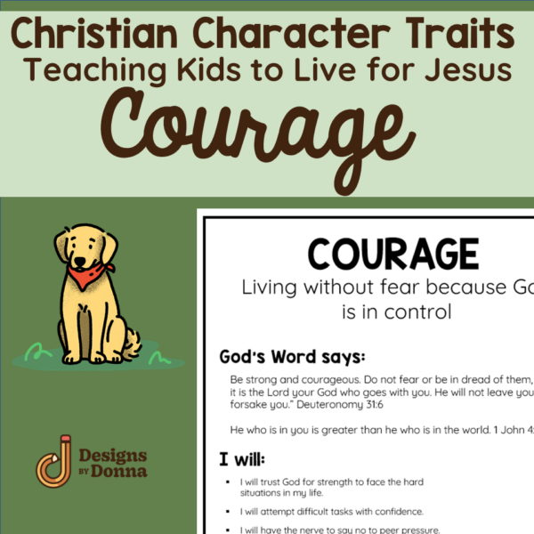 Courage - Christian Character Trait Packet | Made By Teachers