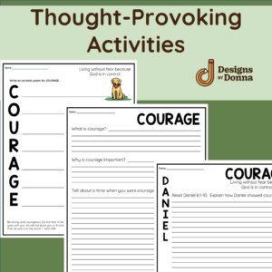 Courage - Christian Character Trait Packet | Made By Teachers