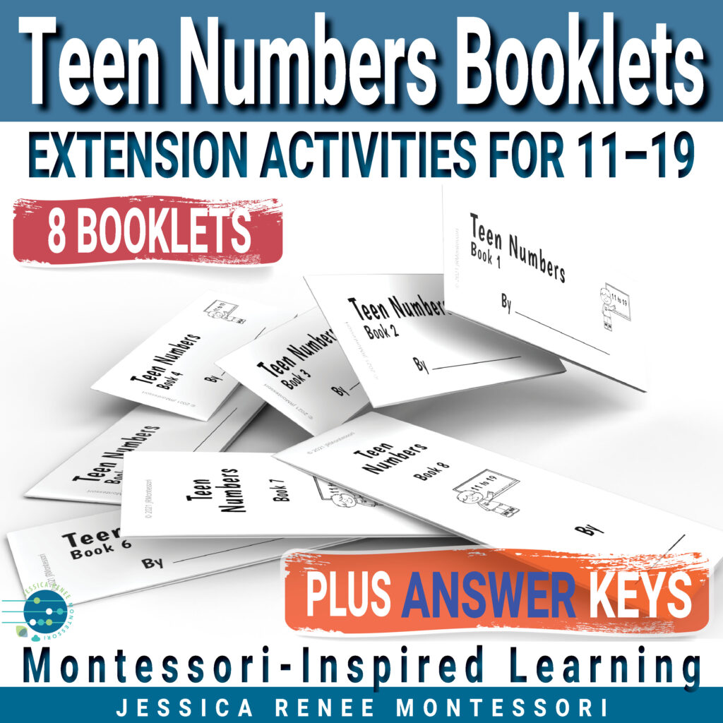 Montessori Math Teen Numbers Booklets, Bead Stair Work 11-19, Numeracy ...