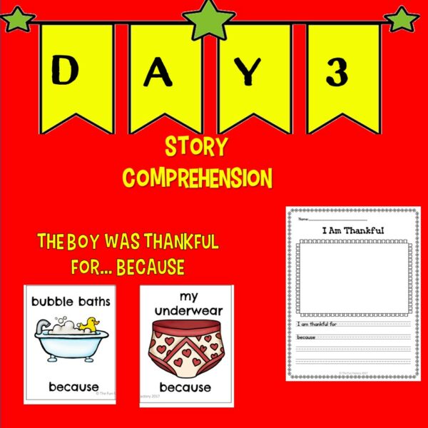 The Thankful Book Unit | 5 Day Book Study | Centers | Close Reading ...