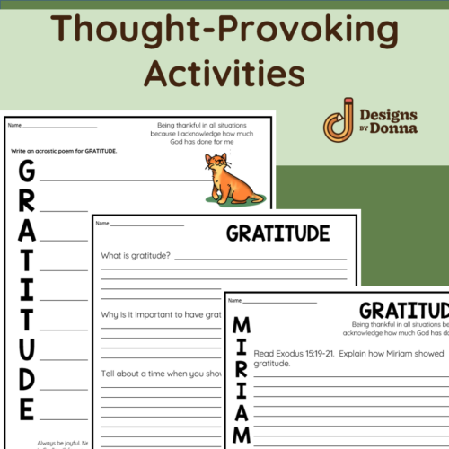 Gratitude - Christian Character Trait Packet | Made By Teachers