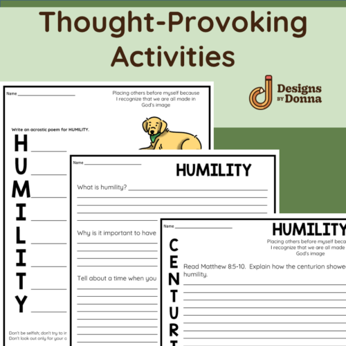 Humility - Christian Character Trait Packet | Made By Teachers