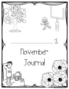 Remembrance Day / Thanksgiving Daily Journal Writing (November) | Made ...