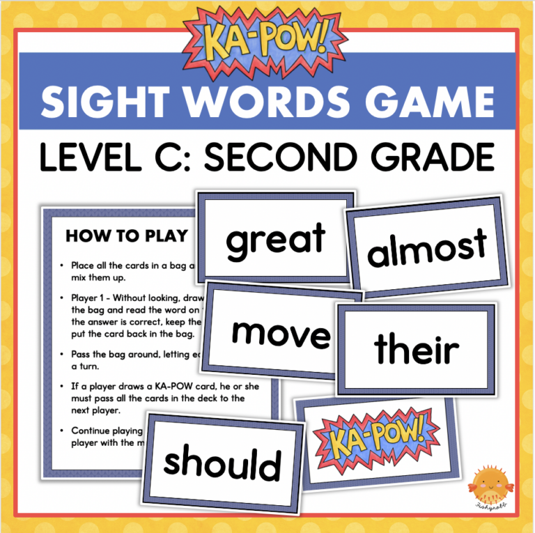 2nd Grade Sight Words Game | Made By Teachers