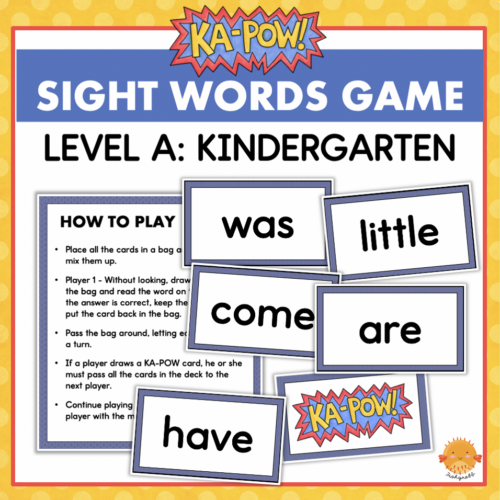 Kindergarten Sight Words Game for Small Groups | Made By Teachers