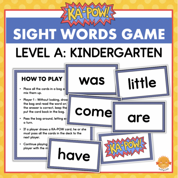 Kindergarten Sight Words Game for Small Groups - Made By Teachers