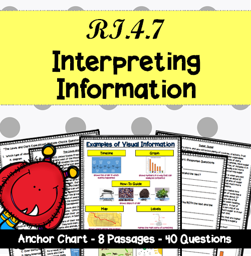 RI.4.7: Interpreting Information - 8 Passages & 40 Questions! | Made By ...