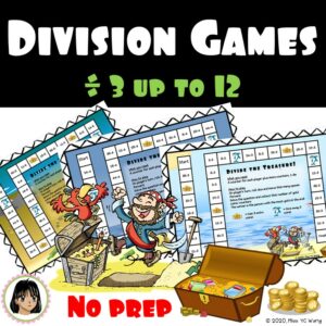 No Prep Pirate Math Division Games for Fact Fluency | Made By Teachers