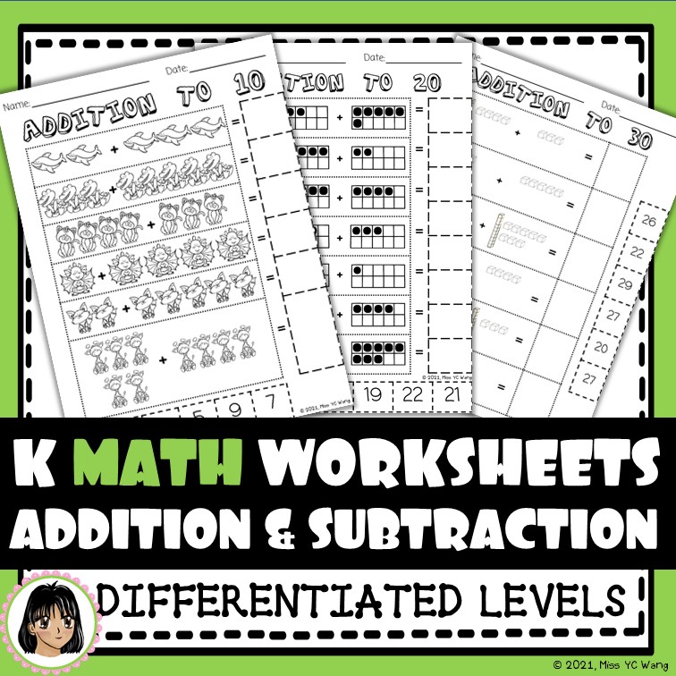 Simple Addition And Subtraction Worksheets With Pictures Made By Teachers