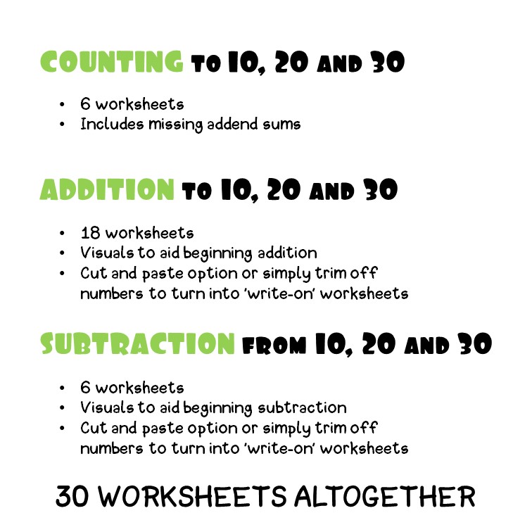 Simple Addition and Subtraction Worksheets with pictures | Made By Teachers