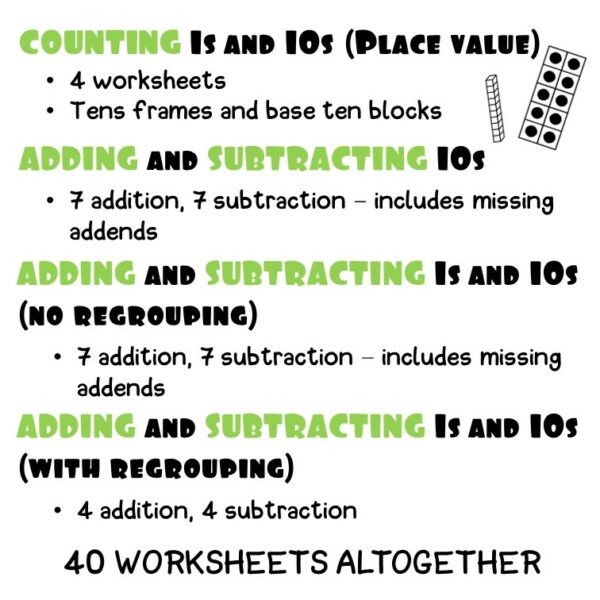 Addition and Subtraction Worksheets with and without regrouping - Made ...