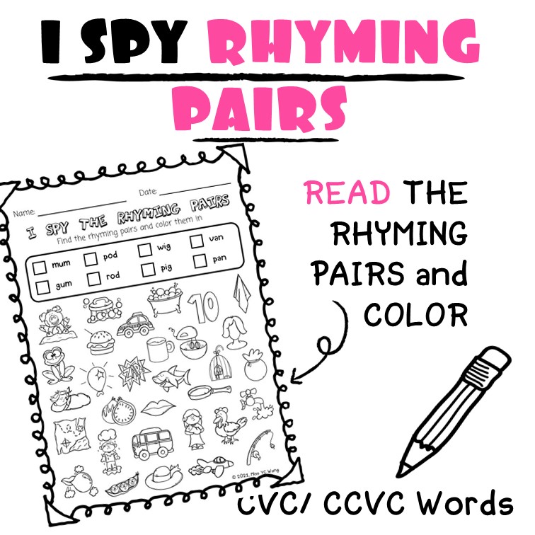Rhyming CVC Words Worksheets | Made By Teachers