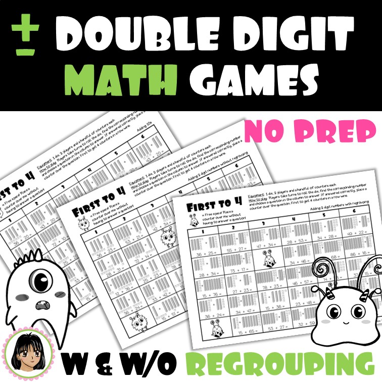 Two Digit Addition and Subtraction Games with Pictures | Made By Teachers
