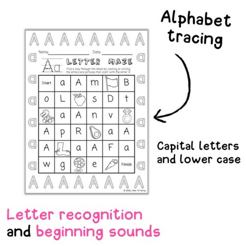 Letter Maze Worksheets | Made By Teachers