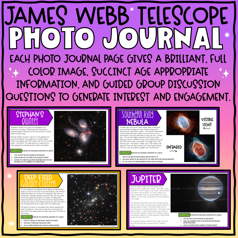 James Webb Telescope Photo Journal - Growing Resource | Made By Teachers