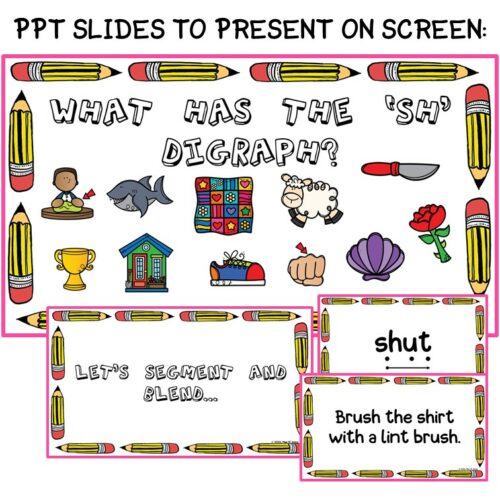 Consonant Digraph SH Worksheets, game and PPT Slides | Made By Teachers