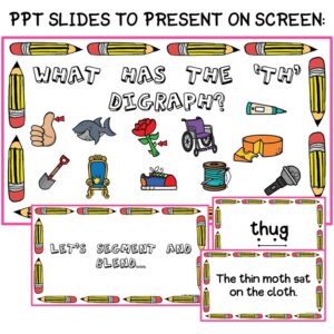 Consonant Digraph TH Worksheets, game and PPT Slides | Made By Teachers
