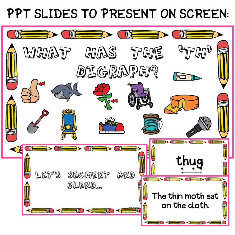 Consonant Digraph TH Worksheets, game and PPT Slides | Made By Teachers