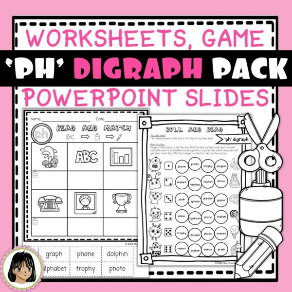 Consonant Digraph PH Worksheets, game and PPT Slides | Made By Teachers