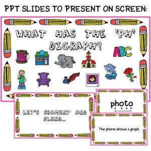 Consonant Digraph PH Worksheets, game and PPT Slides | Made By Teachers