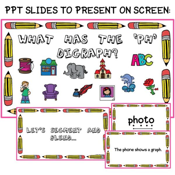Consonant Digraph PH Worksheets, game and PPT Slides | Made By Teachers