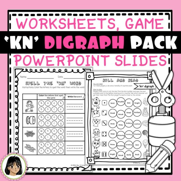 Consonant Digraph KN Worksheets, game and PPT Slides | Made By Teachers