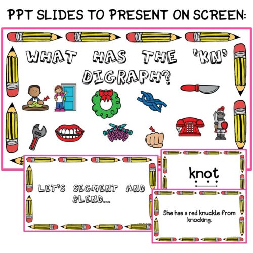 Consonant Digraph KN Worksheets, game and PPT Slides | Made By Teachers