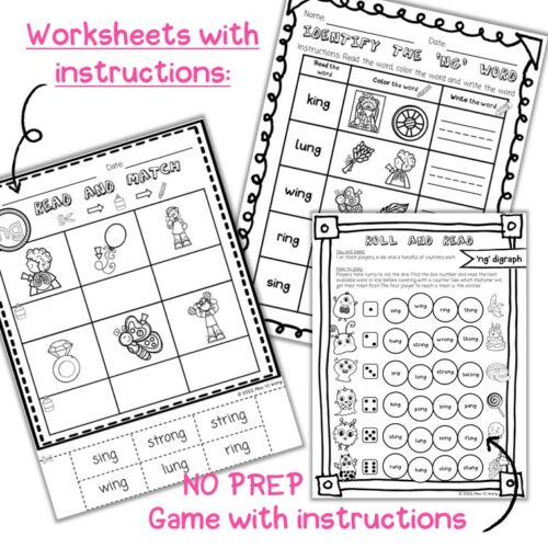 Consonant Digraph NG Worksheets, game and PPT Slides | Made By Teachers