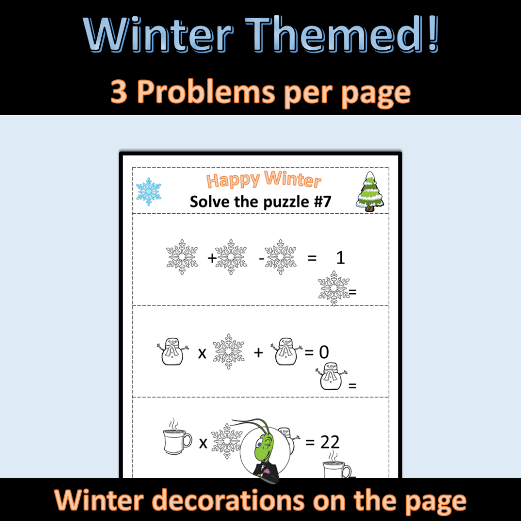 Winter Seasonal Logic Puzzles | Algebra 1 | Made By Teachers