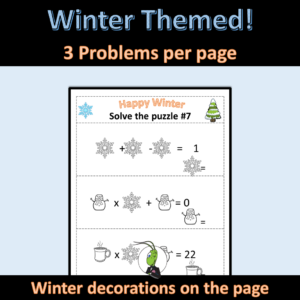 Winter Seasonal Logic Puzzles | Algebra 1 | Made By Teachers