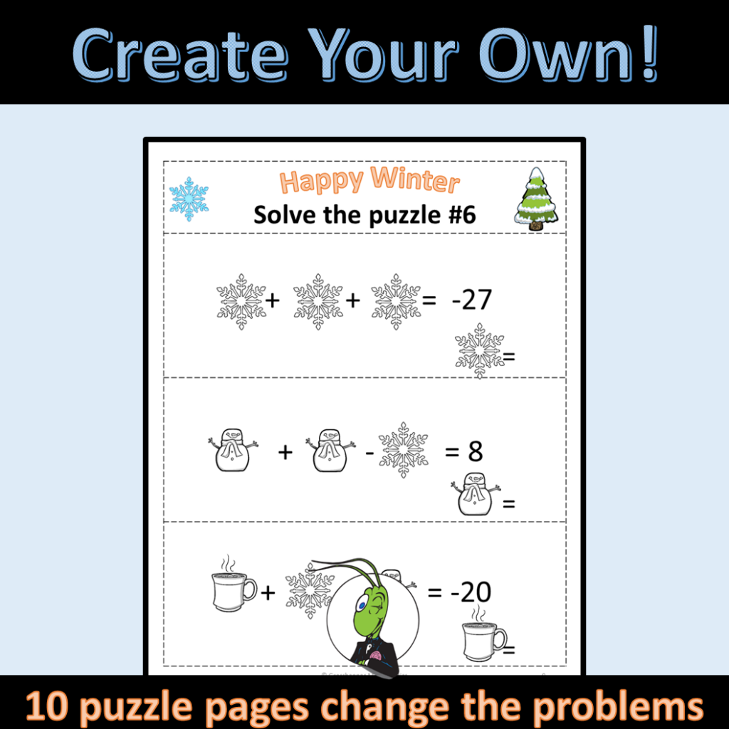 Winter Seasonal Logic Puzzles | Algebra 1 | Made By Teachers
