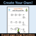 Winter Seasonal Logic Puzzles | Algebra 1 | Made By Teachers