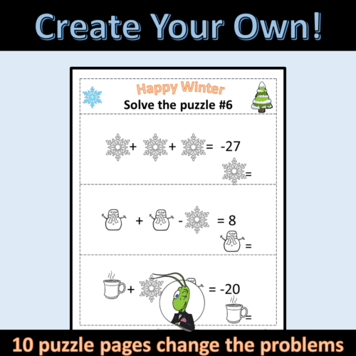 Winter Seasonal Logic Puzzles | Algebra 1 | Made By Teachers