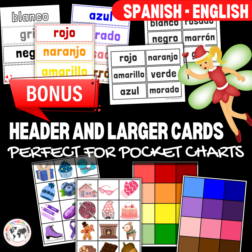 Christmas Activity in Spanish: Sorting by Color - Clasifica por Color ...