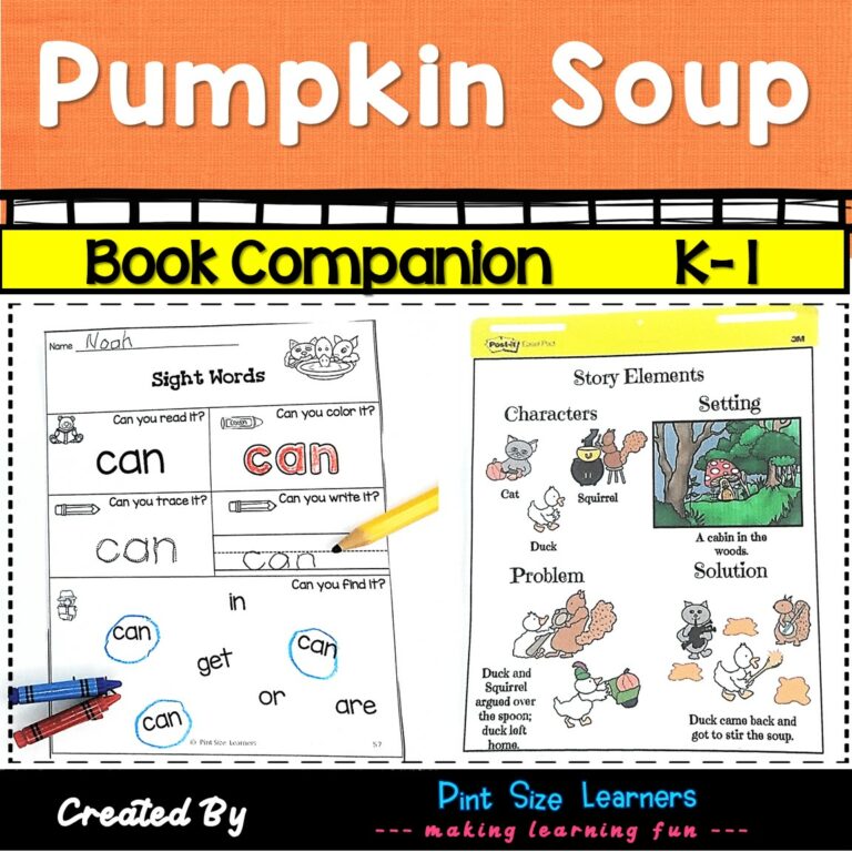 Pumpkin Soup Book Study Unit | Pumpkin Activities and Centers | Made By ...