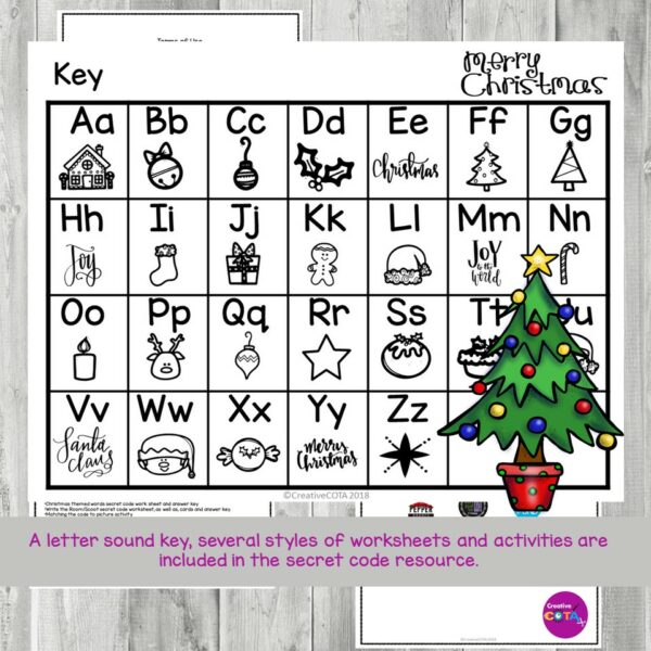 Christmas Handwriting Secret Code Activities and Worksheets | Made By ...