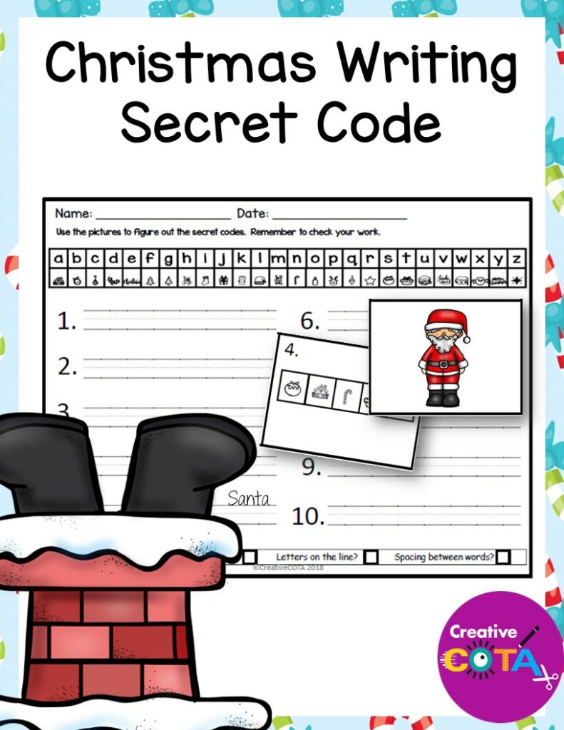 Christmas Handwriting Secret Code Activities and Worksheets - Made By ...