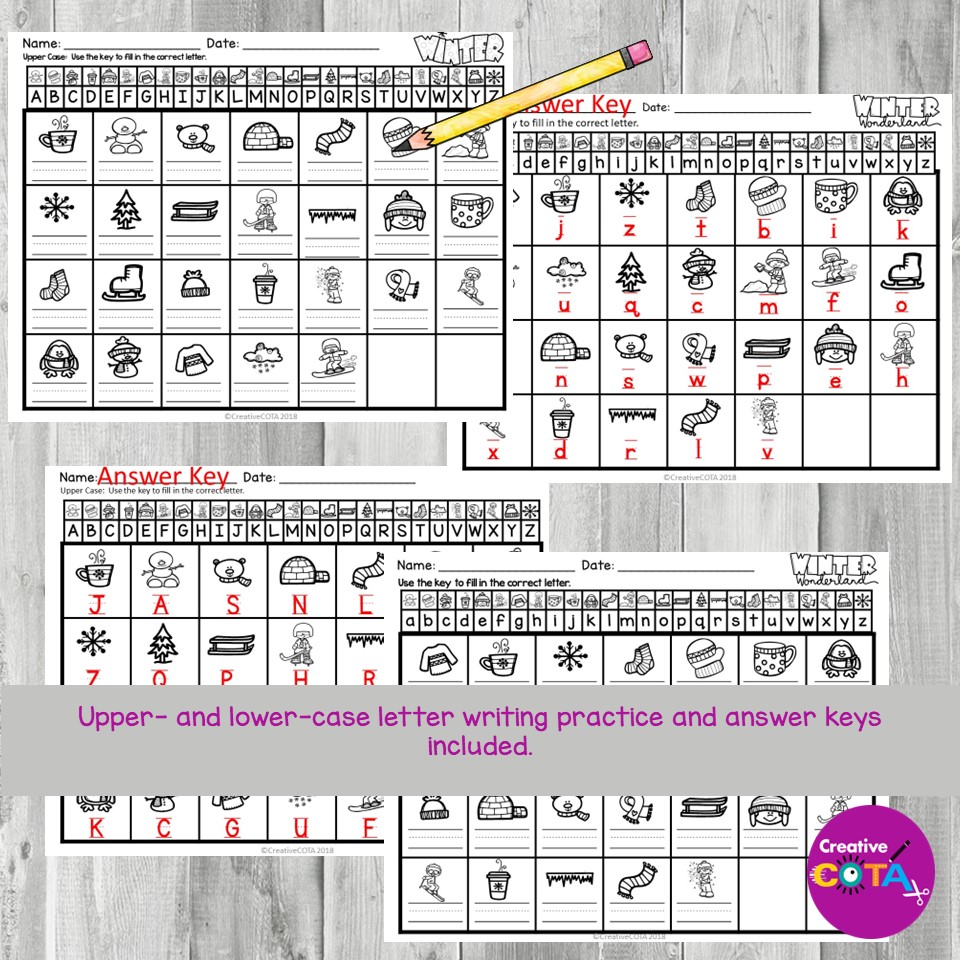 Winter Handwriting Secret Code Worksheets and Activities | Made By Teachers