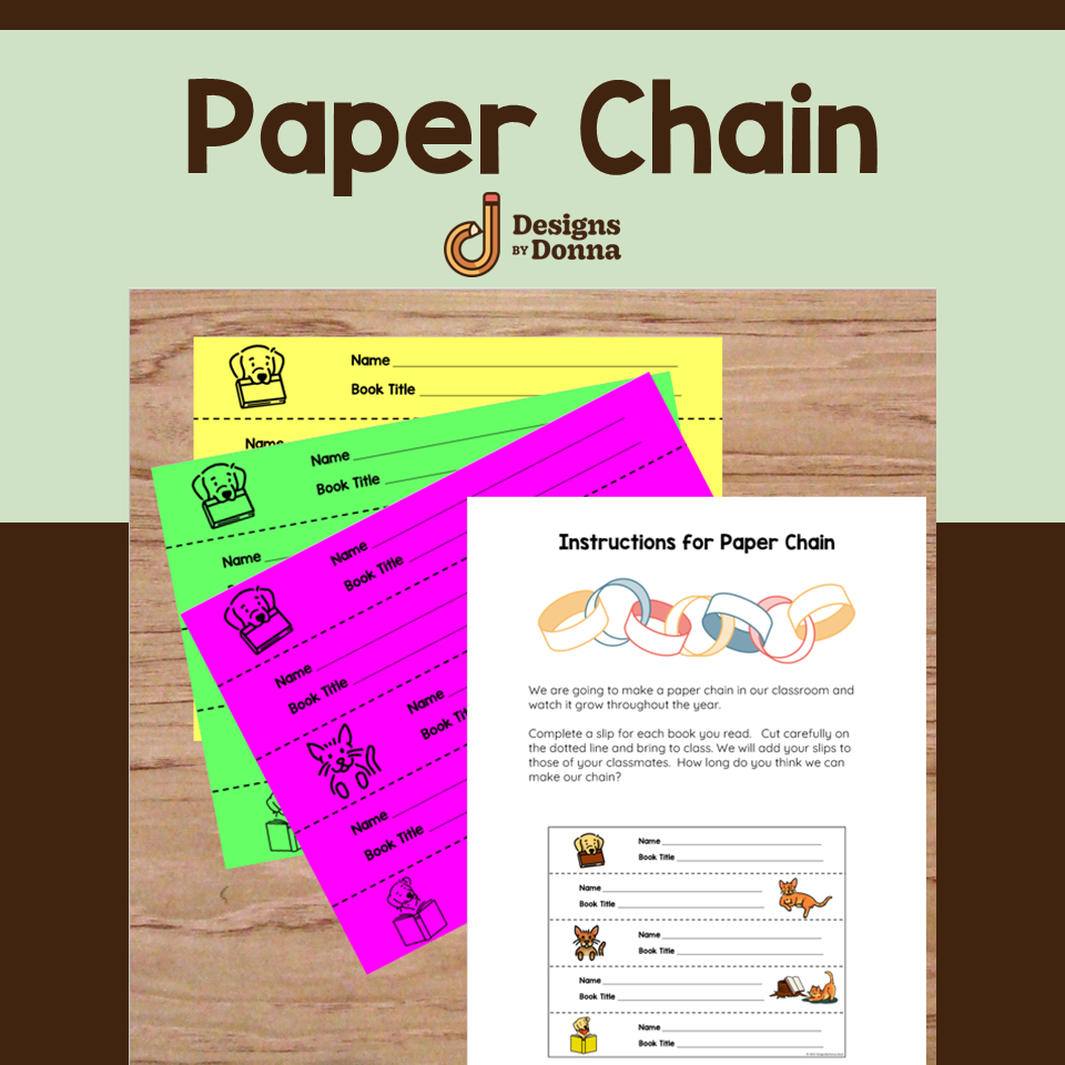 Reading Log Paper Chain | Made By Teachers