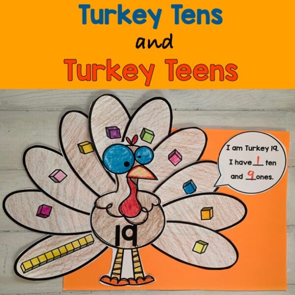 Tens and Teens Turkey Craft with Worksheets | Made By Teachers
