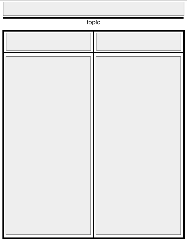T Chart Digital Graphic Organizer - Made By Teachers