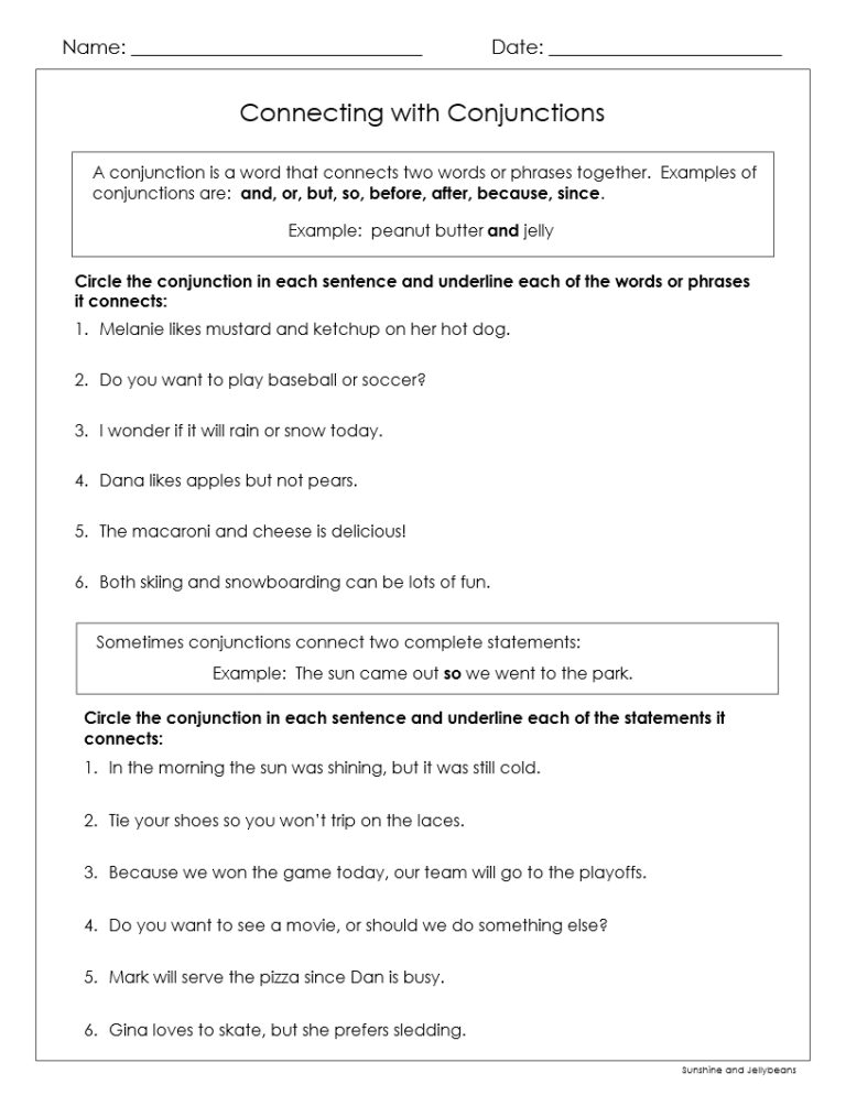 Coordinating & Subordinating Conjunctions - FANBOYS - Grades 3-4 - CCSS ...