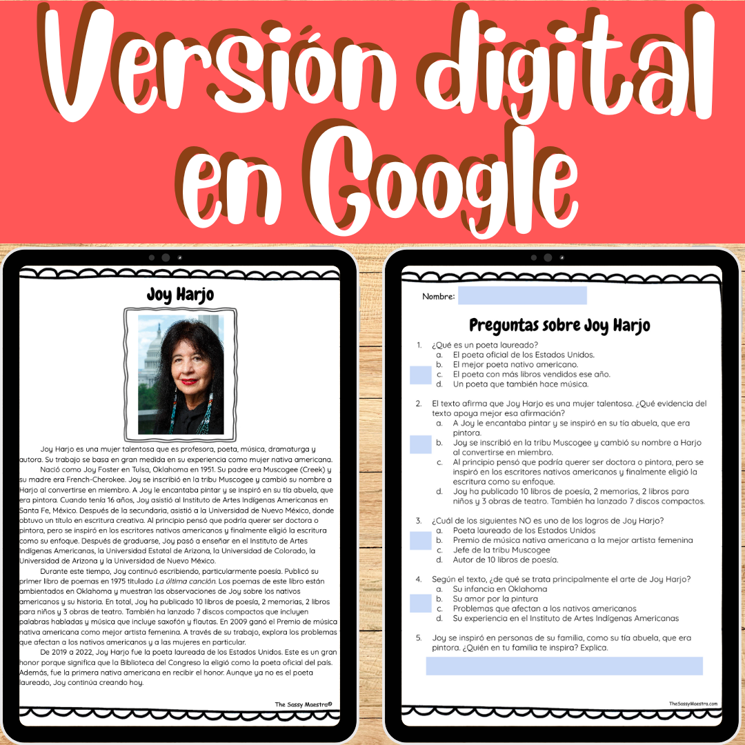 Native American Heritage Month Reading Passages Spanish | Made By Teachers