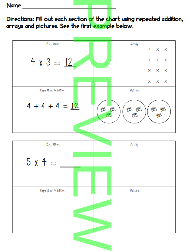 Multiplication Word Problems Worksheet with Whole Digit Numbers | Made ...